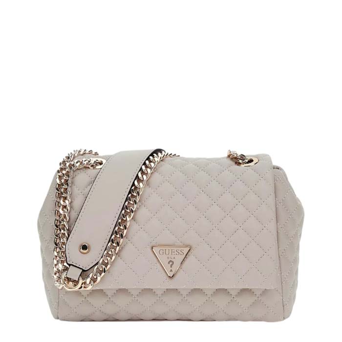 Guess Mini Bandolera Eco Rianne Pespunteda Blanco | Comprar